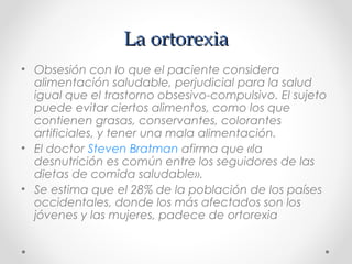 Trastornos de la conducta alimenticia (tca) | PPS