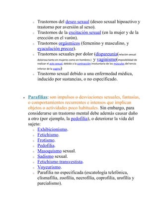 Trastornos de la conducta sexual | DOC