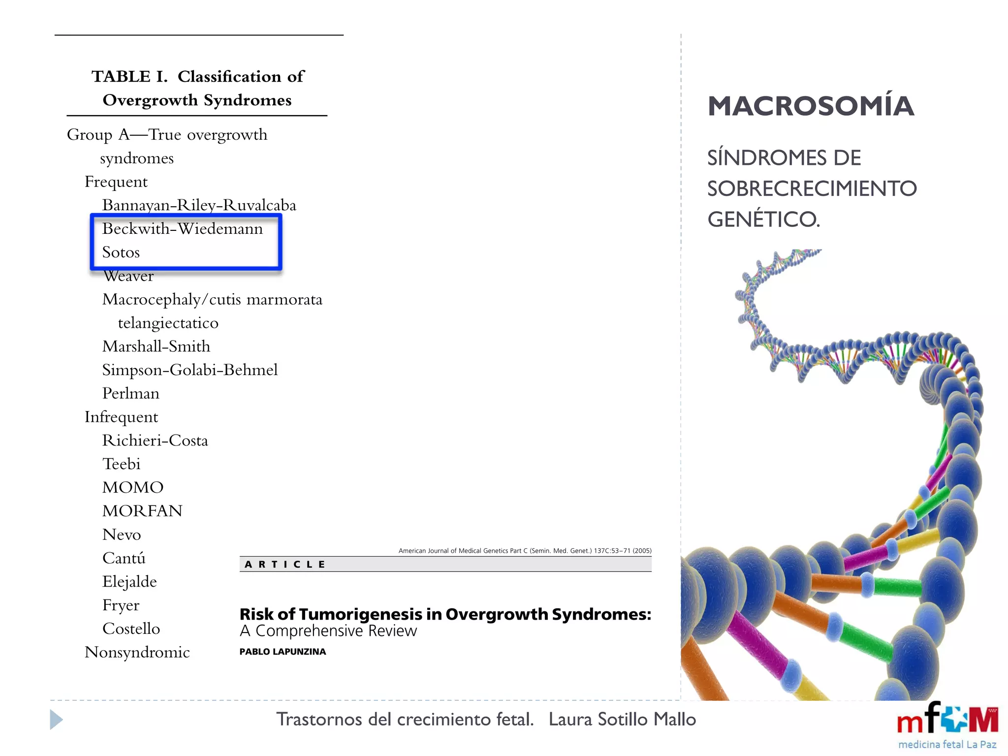 Trastornos del crecimiento fetal. Definición, causas y clasificación ...