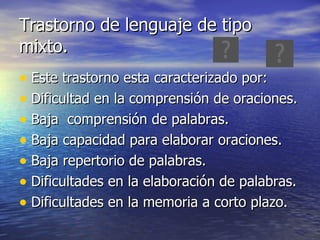 Trastornos Del Lenguaje | PPT