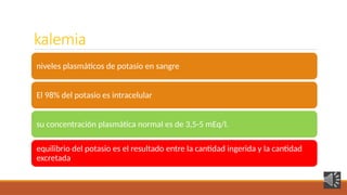 TRASTORNOS HIDROELECTROLITICOS.en pediatria | PPTX