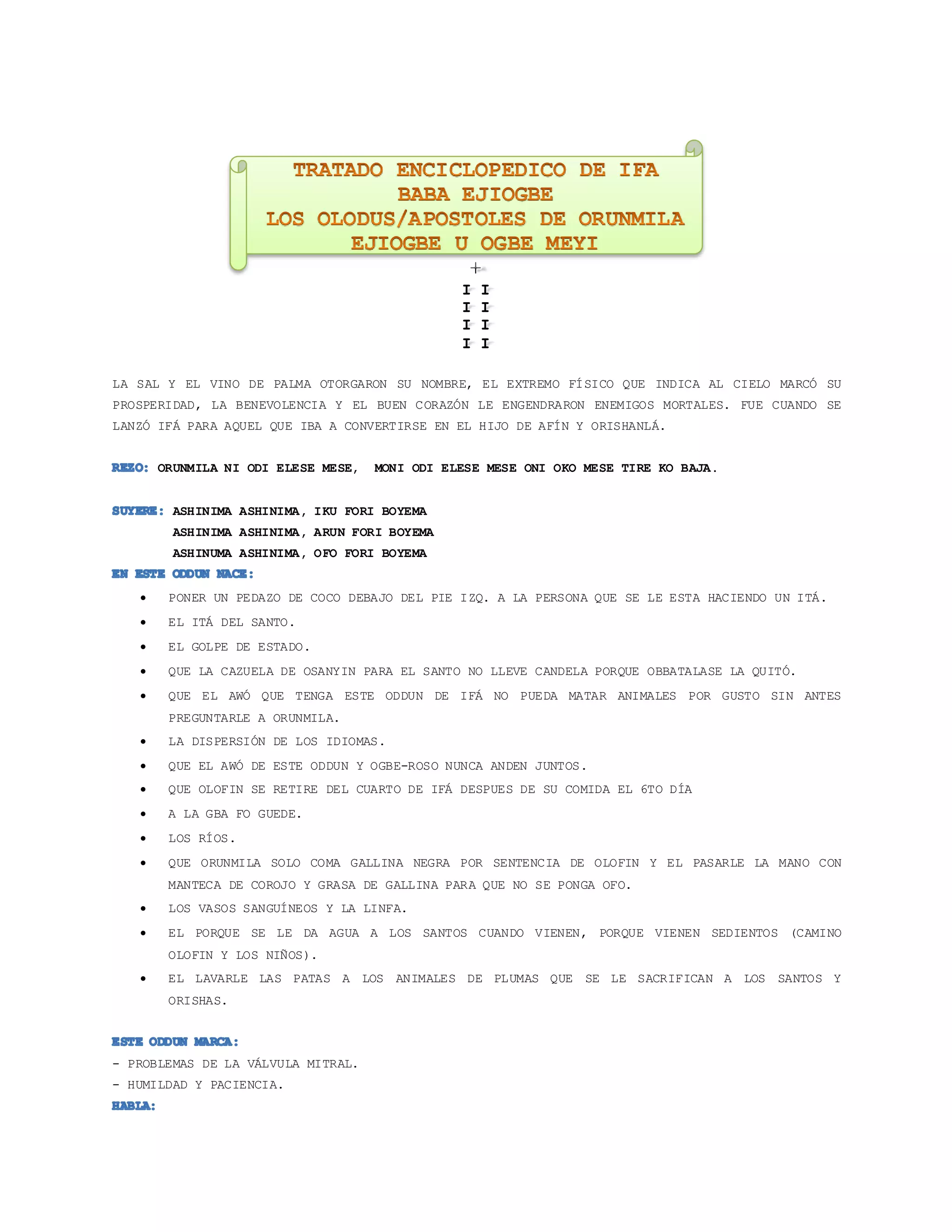 Tratado enciclopedico de ifa eyiogbe | DOCX