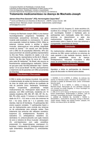 Tratamento Medicamentoso Na DoençA De Machado Joseph | PDF