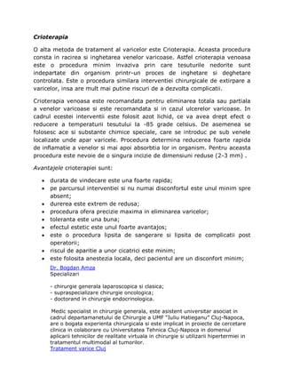 Ce sunt varicele? Metode de tratament ale varicelor | PDF