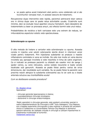 Ce sunt varicele? Metode de tratament ale varicelor | PDF