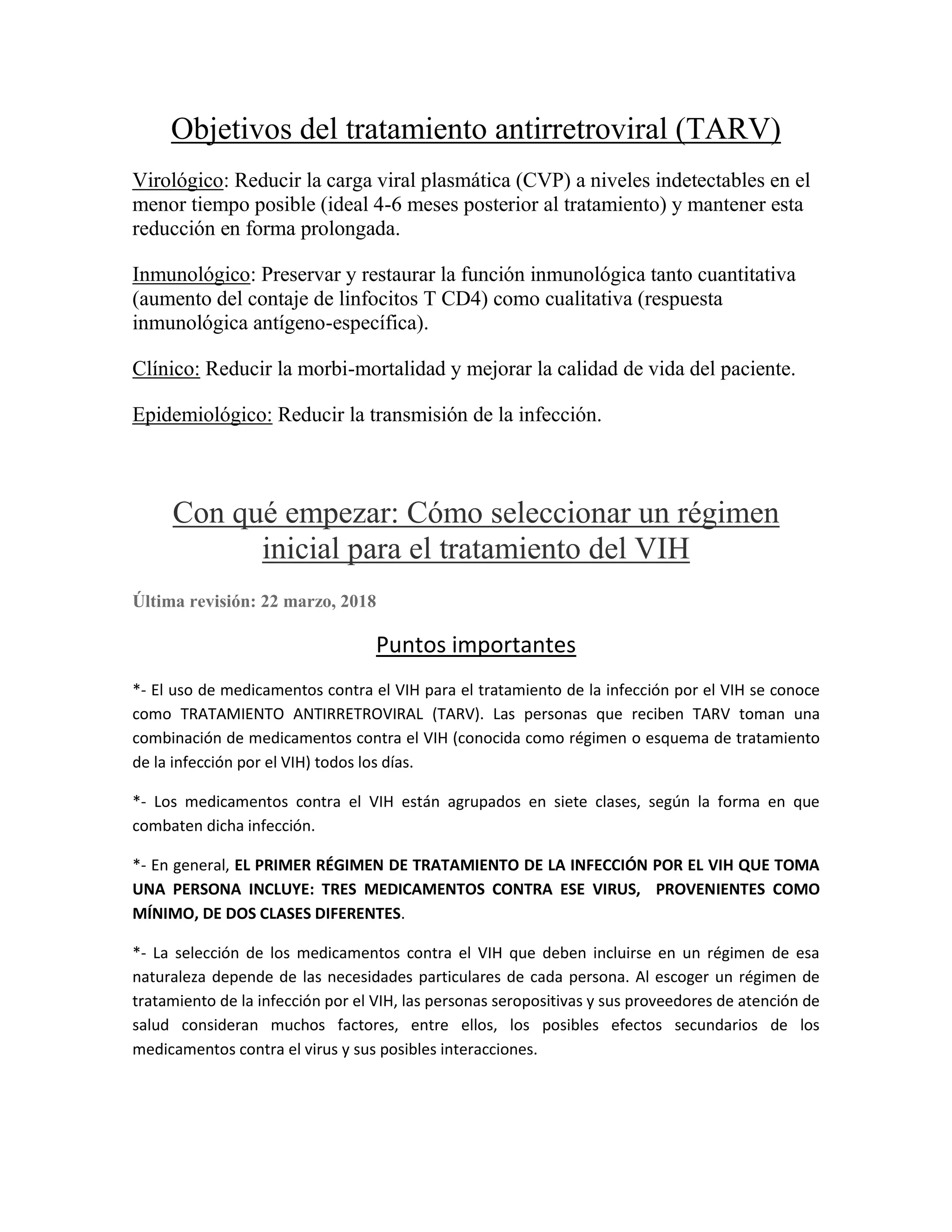 TRATAMIENTO ANTIRRETROVIRAL | PDF