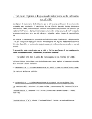 TRATAMIENTO ANTIRRETROVIRAL | DOCX