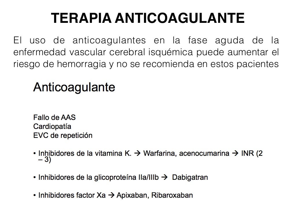 TRATAMIENTO DE EVC TRATAMIENTO DE EVC