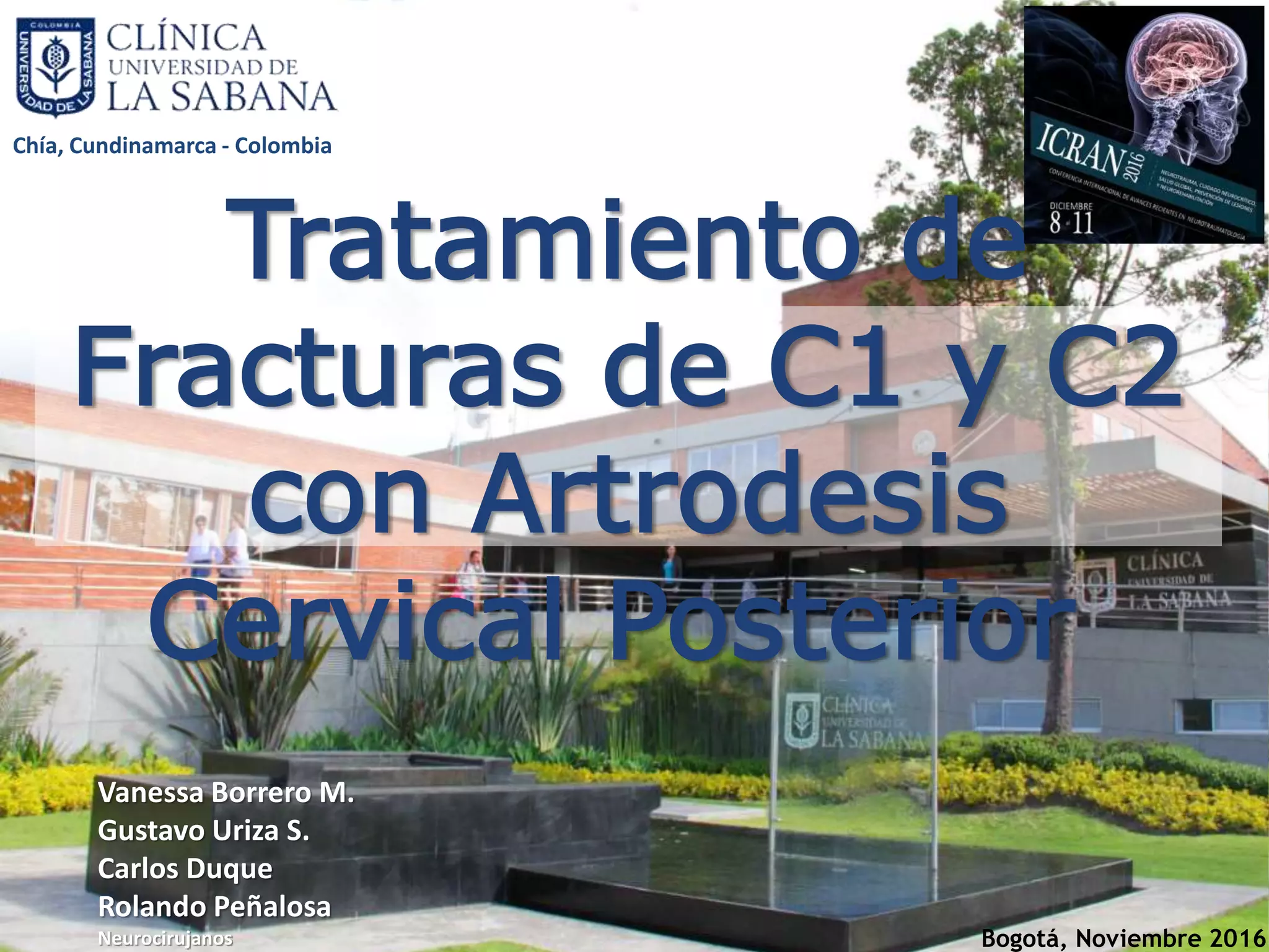 Tratamiento de fracturas de c1 y c2 | PPTX