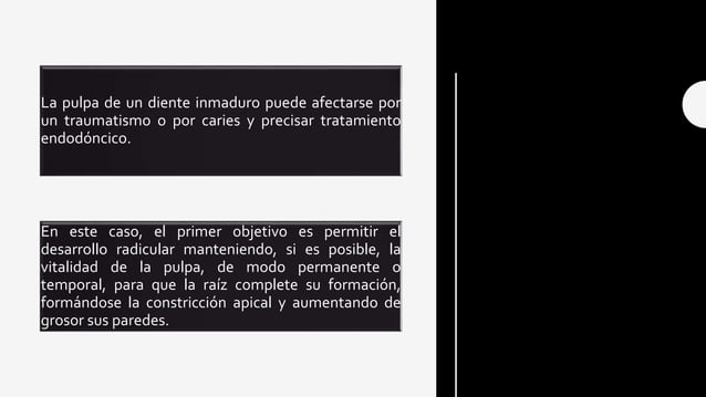 Tratamiento del diente con apice inmaduro | PPTX