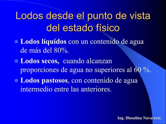 Tratamiento de lodos y su disposicion final. | PPTX