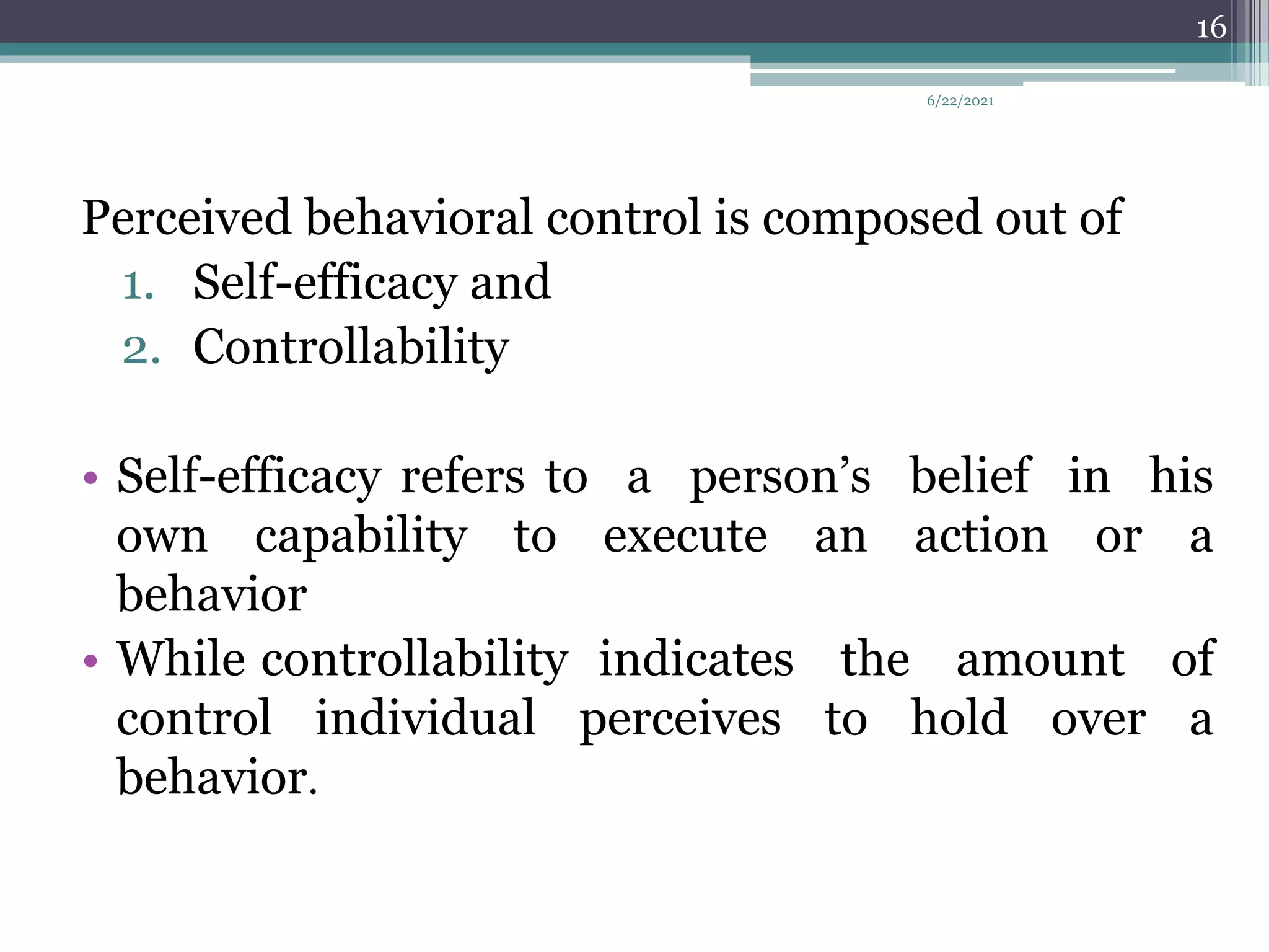 Theory of Reasoned Action and Theory of Planned Behavior | PPTX
