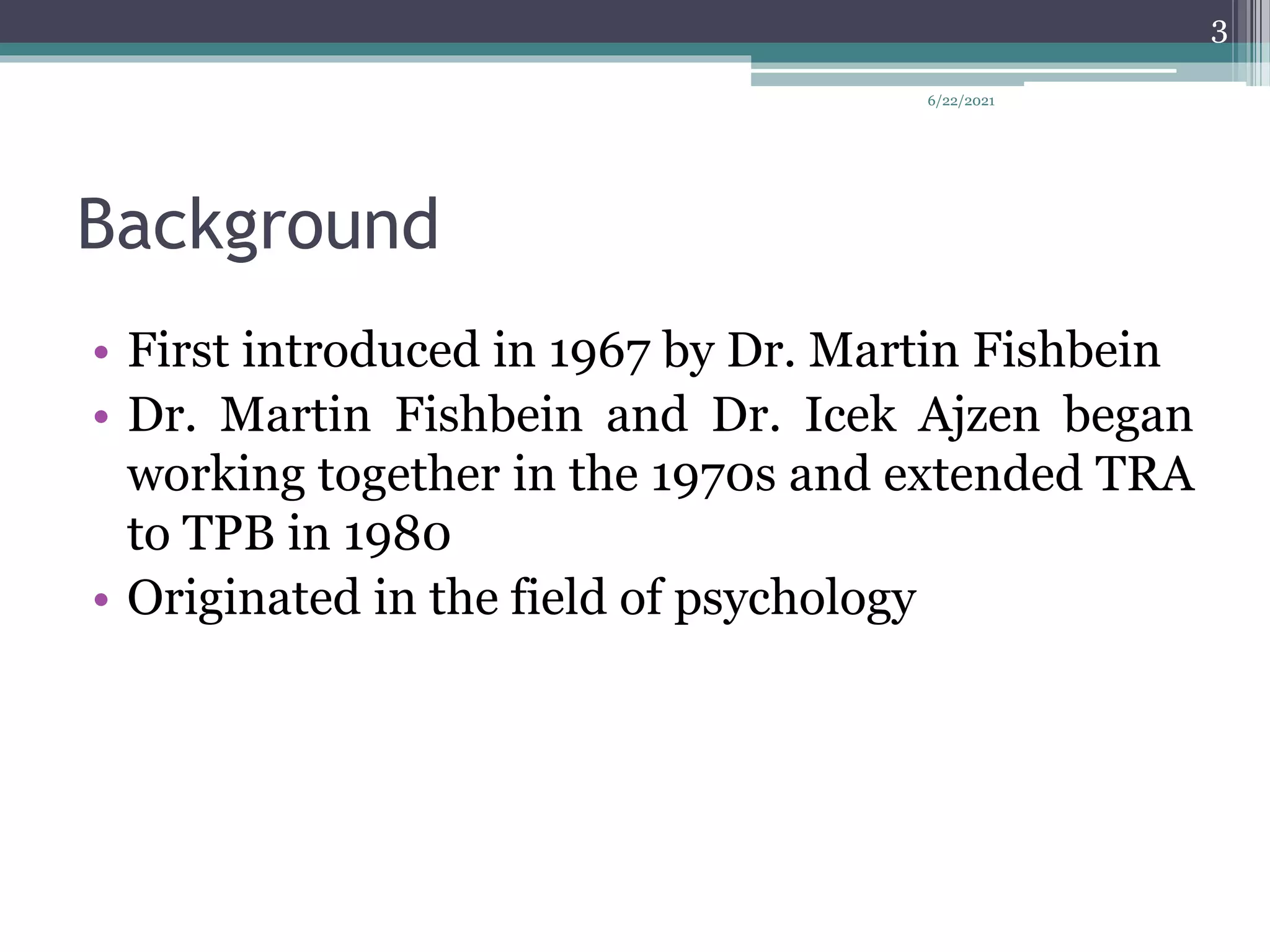 Theory of Reasoned Action and Theory of Planned Behavior | PPTX
