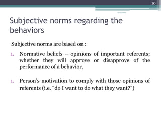 Theory of Reasoned Action and Theory of Planned Behavior | PPTX