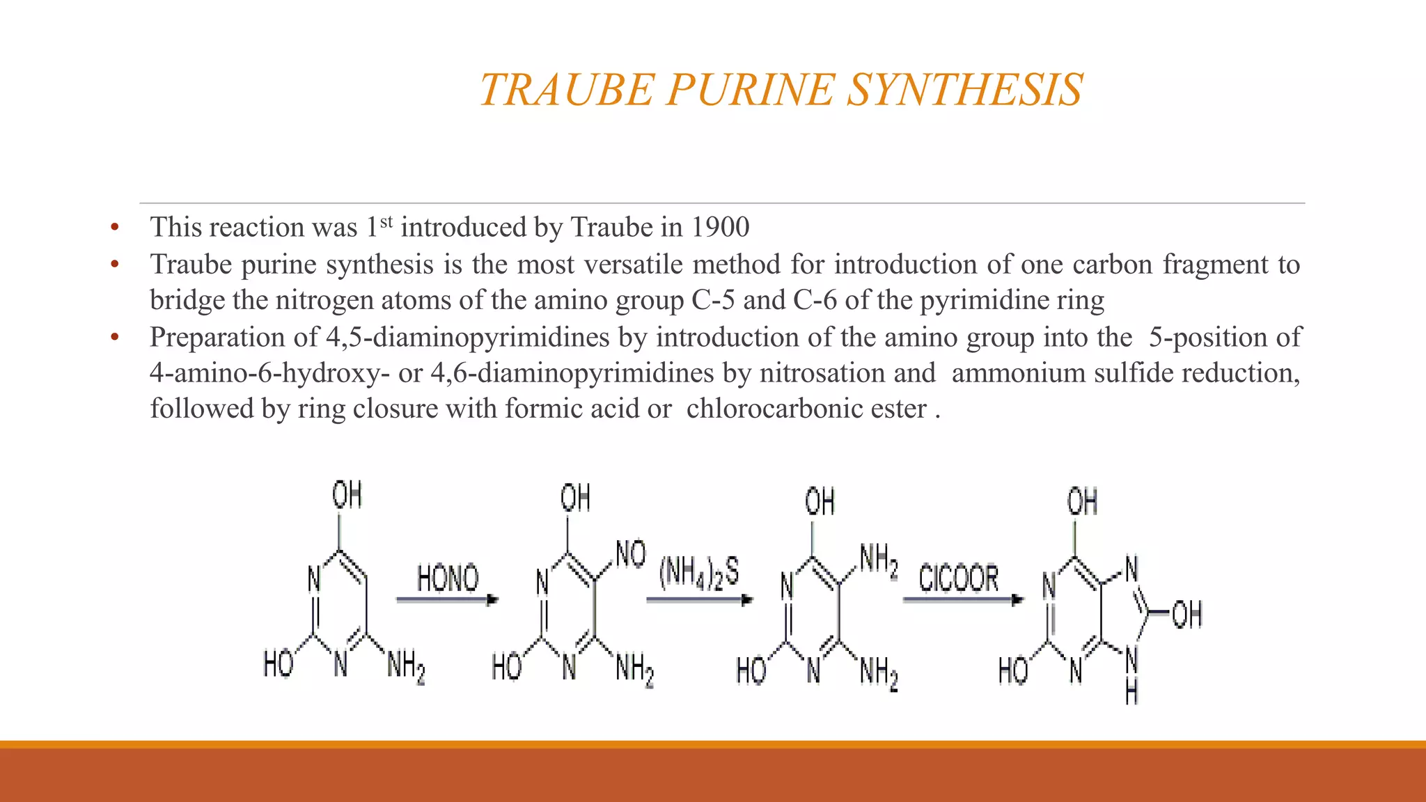 Traube purine synthesis | PPTX