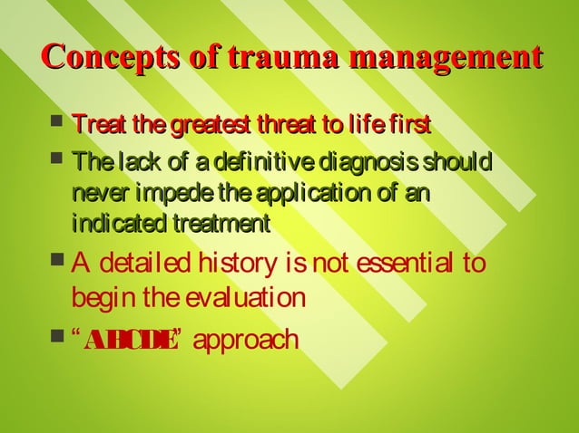Trauma | PPT | First Aid | Injuries