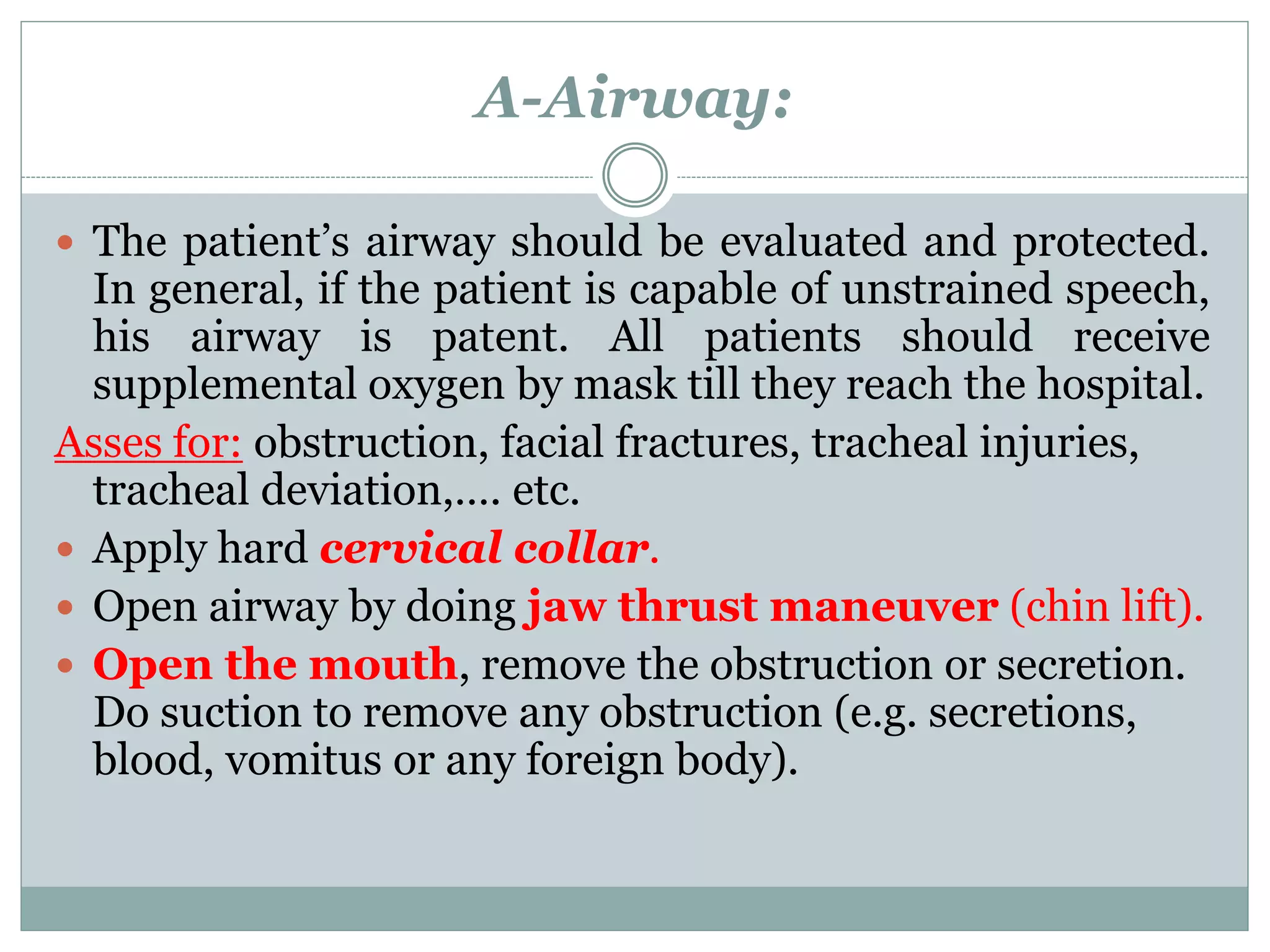 Management of Trauma | PPTX