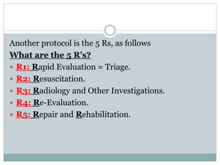 Management of Trauma | PPTX