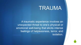 Trauma | PPTX | First Aid | Injuries