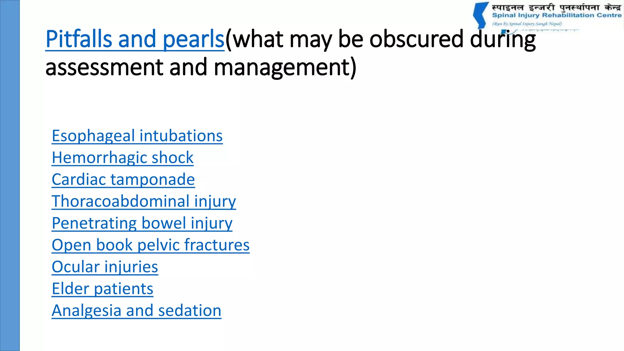 Trauma management protocol (ABCDE) | PPTX
