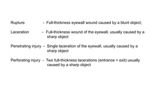 Trauma to eye | PPTX