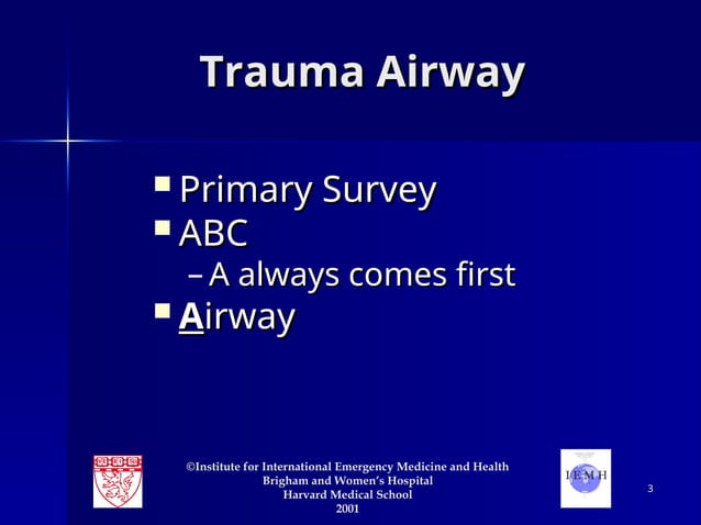 Trauma - Airway . Anesthetic management & consideration | PPT | Death ...