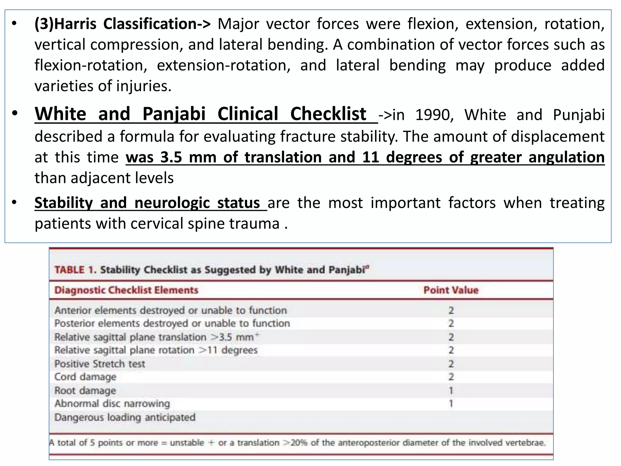 cervical Trauma classification | PPTX