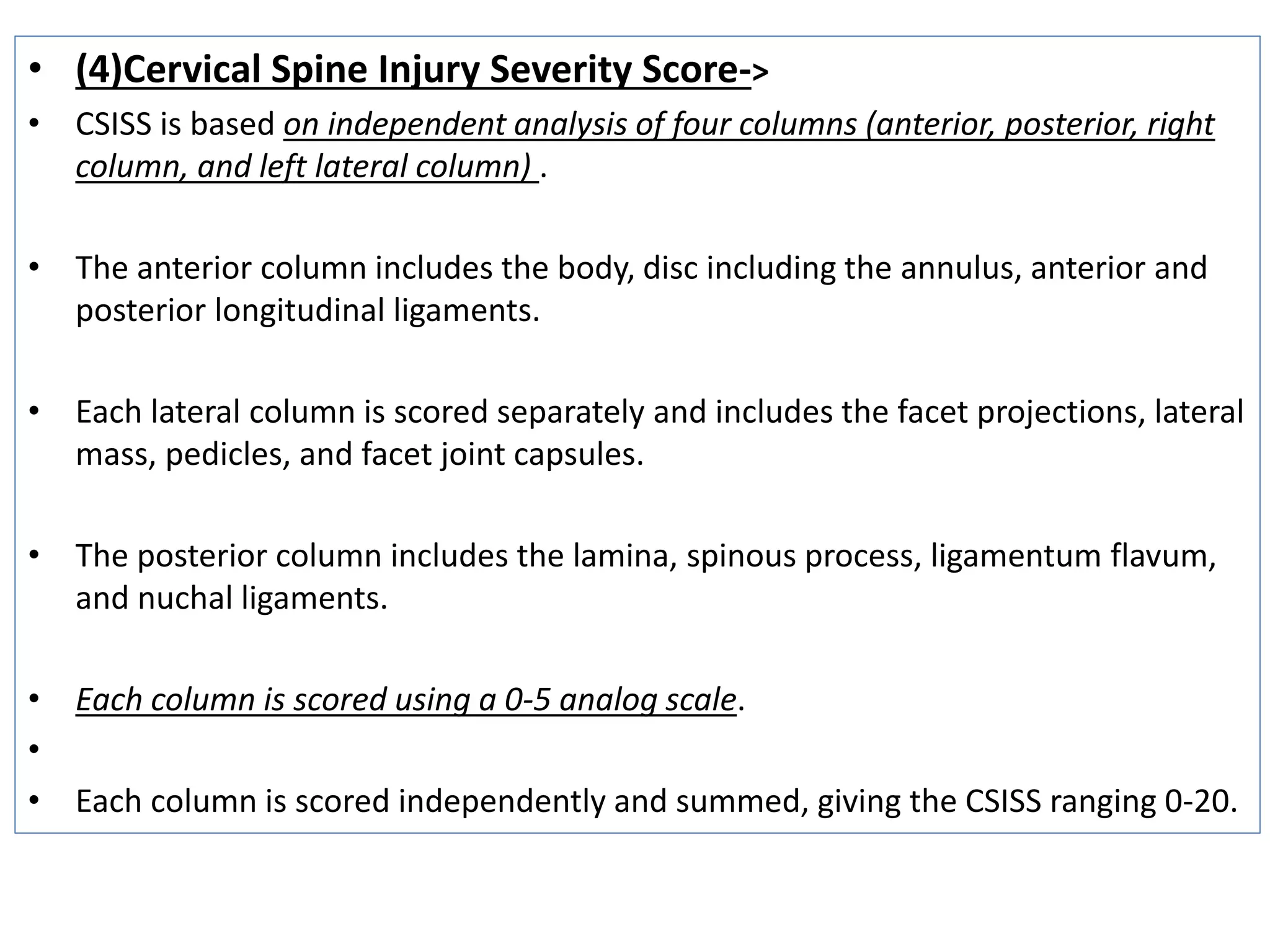 cervical Trauma classification | PPTX