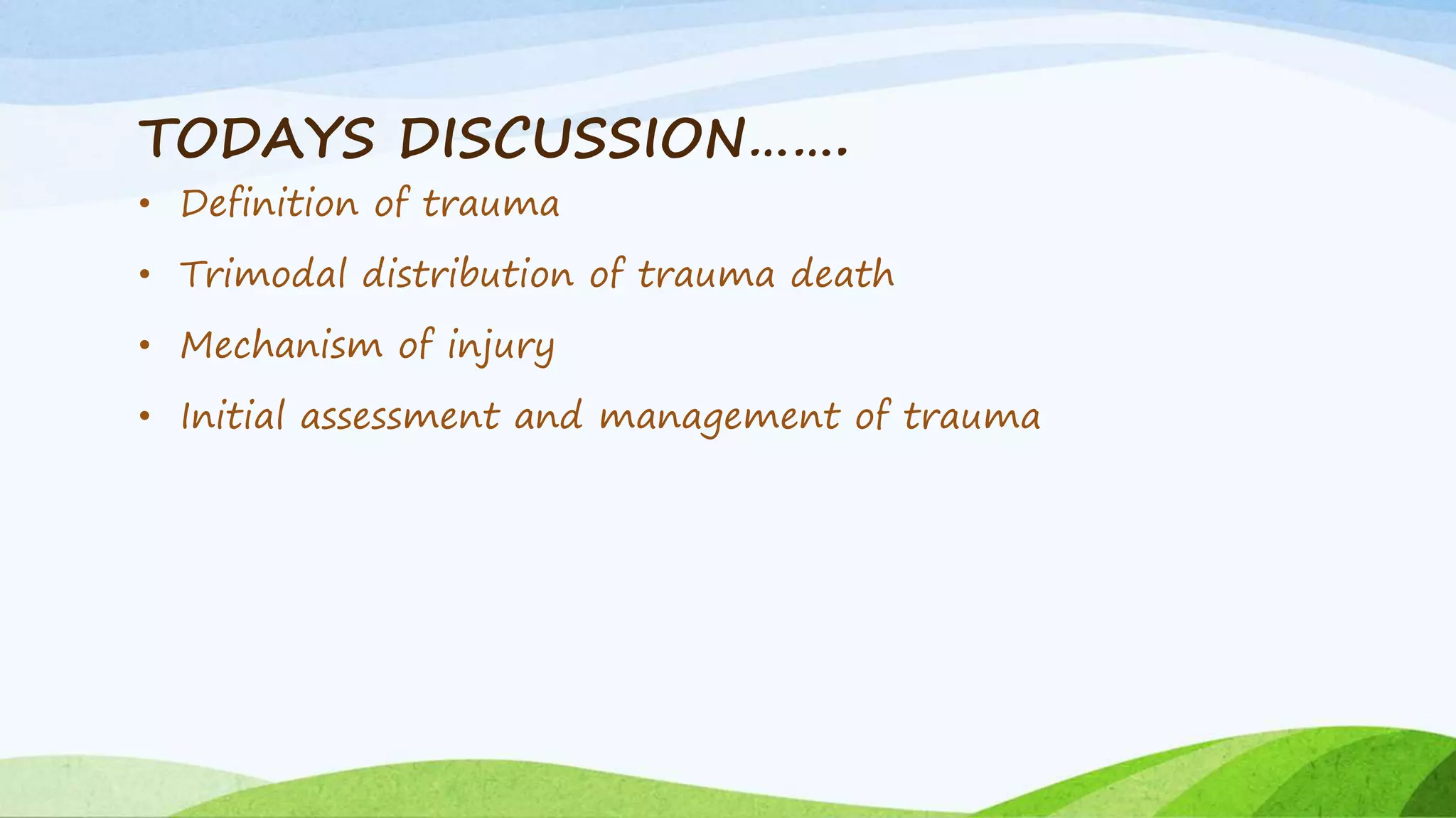 MANAGEMENT OF TRAUMA | PPTX