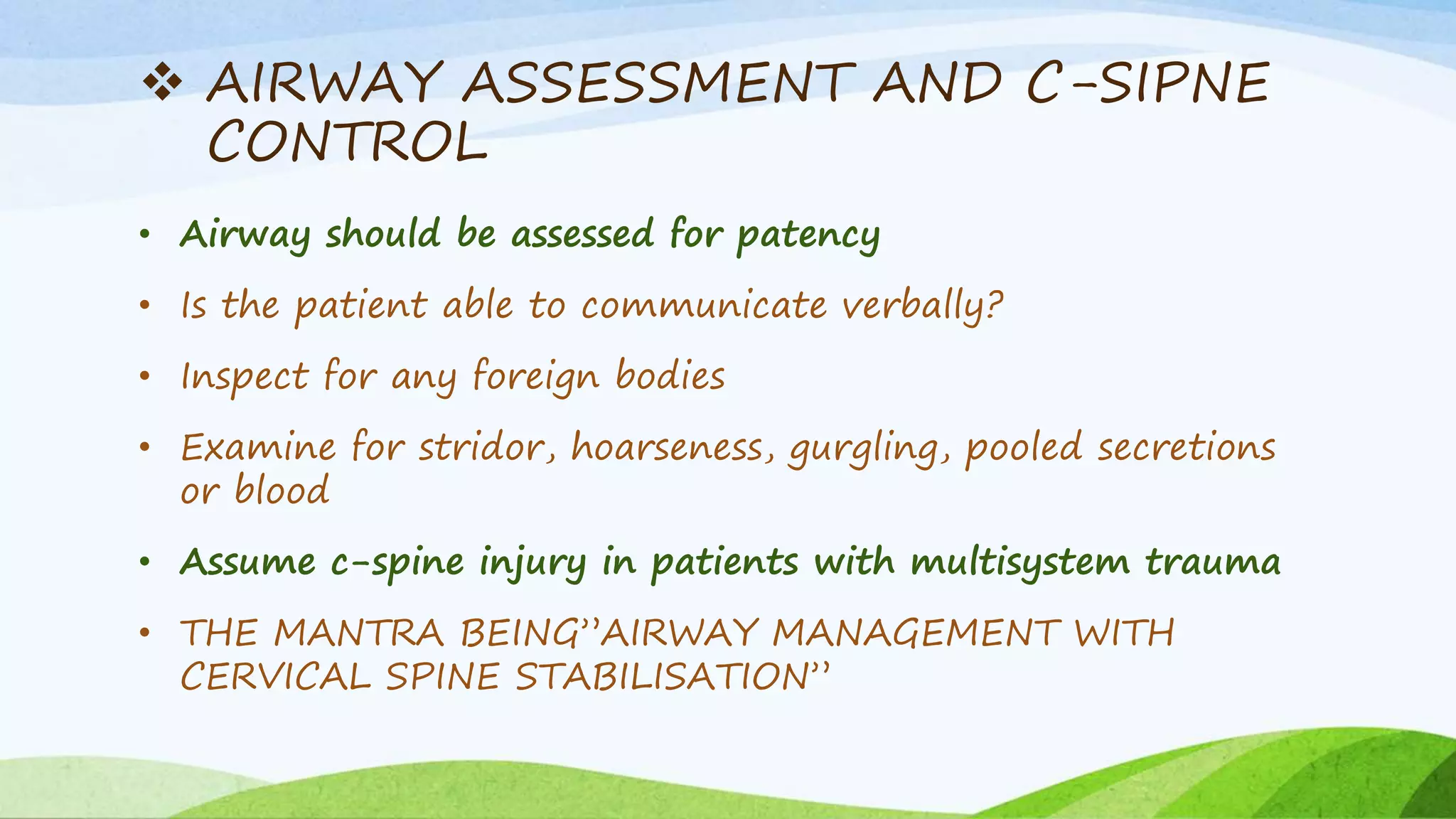 MANAGEMENT OF TRAUMA | PPTX