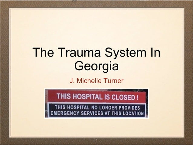 The Trauma System in Georgia | PPT