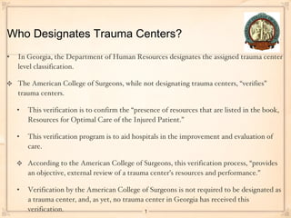 The Trauma System in Georgia | PPT