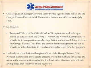 The Trauma System in Georgia | PPT