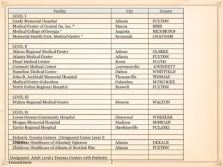 The Trauma System in Georgia | PPT