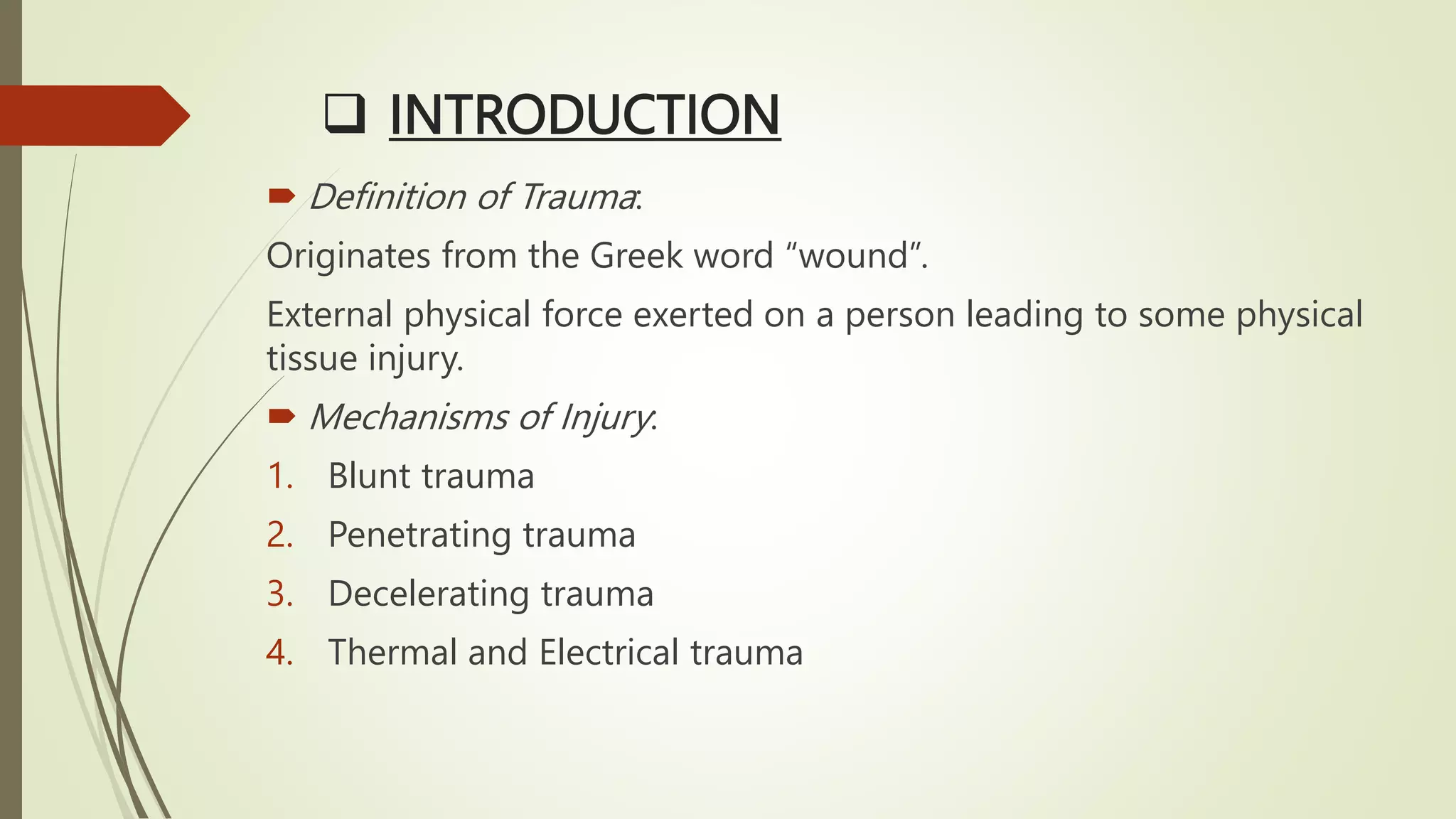 Response to Trauma And Blast and Gunshot Injuries | PPTX