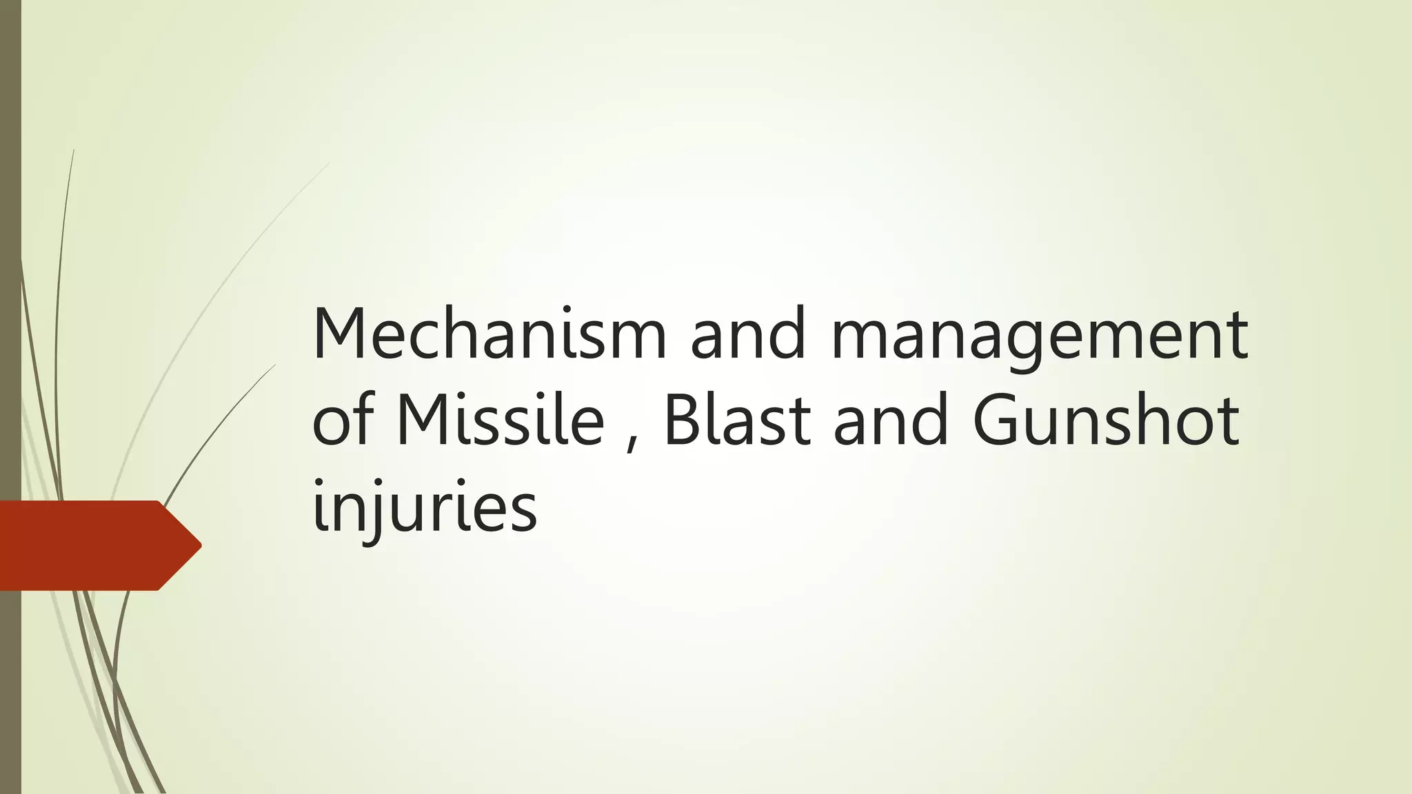 Response to Trauma And Blast and Gunshot Injuries | PPTX