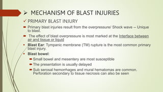 Response to Trauma And Blast and Gunshot Injuries | PPTX