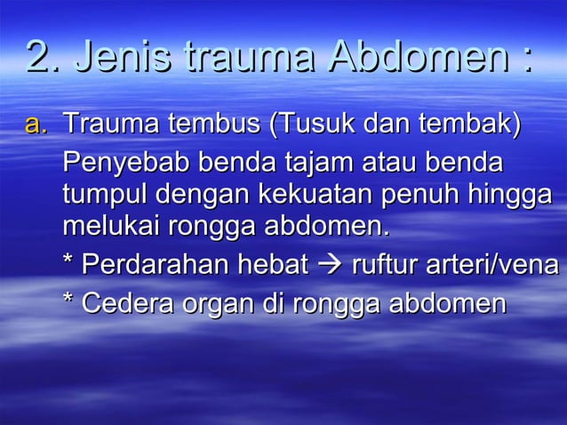 Trauma abdomen | PPT