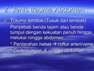 Trauma abdomen | PPT