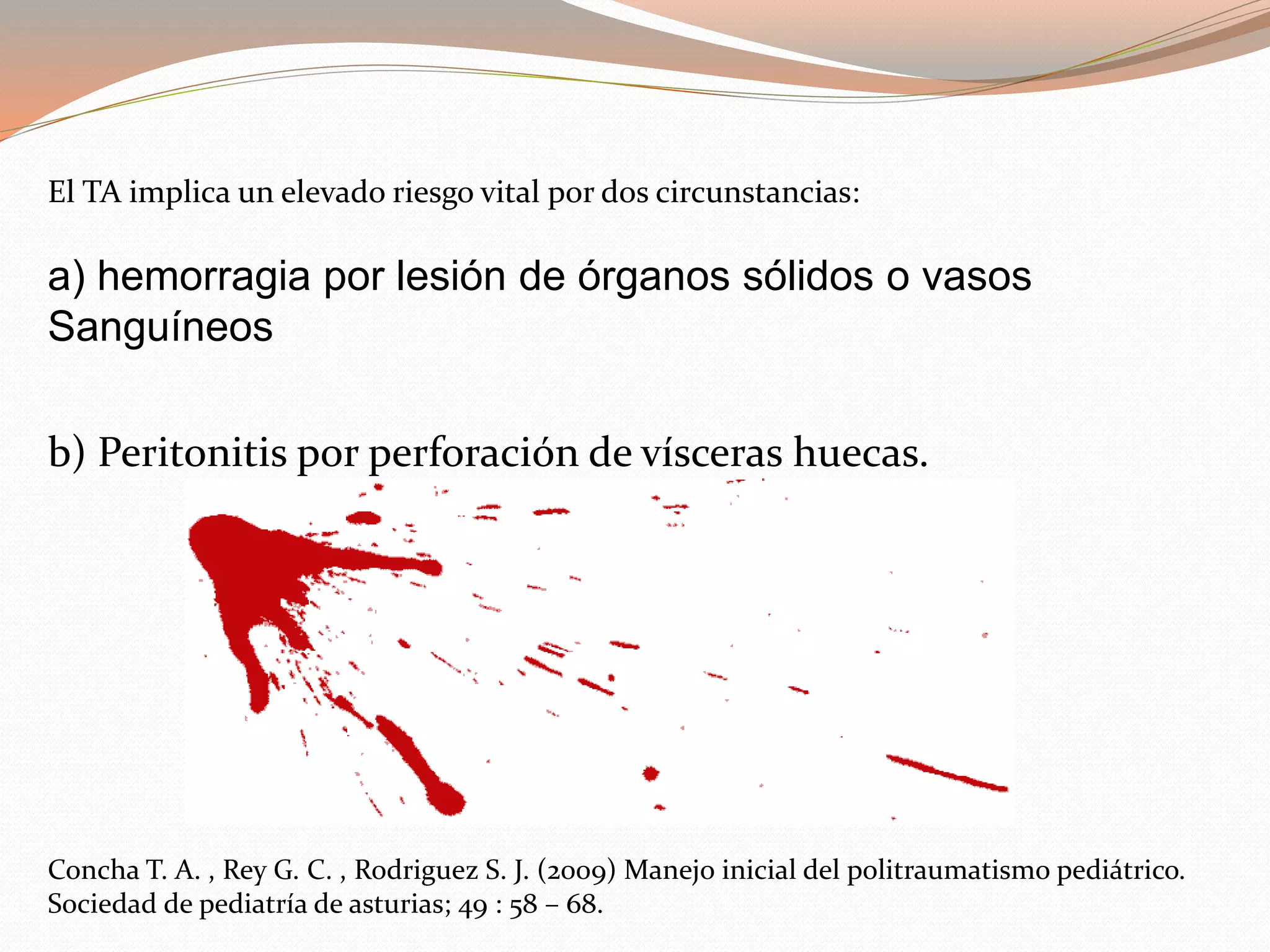 Traumatismo de abdomen en Pediatría | PPTX