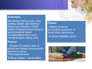 Trauma abdomen in emergency case in critical | PPT