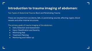 A Look At The Trauma Imaging of the Abdomen | PDF
