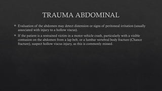 TRAUMA ABDOMINAL CIRUGIA GENERAL MEDICINA | PPTX