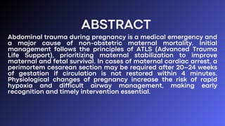 Comprehensive Management of Abdominal Trauma and Airway in Pregnant ...