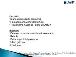 Trauma abdominal terminado | PPT
