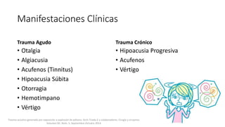 Trauma acústico | PPTX