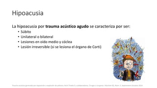 Trauma acústico | PPTX
