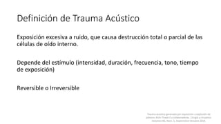 Trauma acústico | PPTX