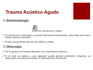 Trauma acústico | PPTX