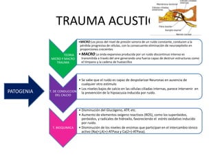 TRAUMA ACUSTICO AGUDO Y CRONICO EN EL TRABAJO | PPT